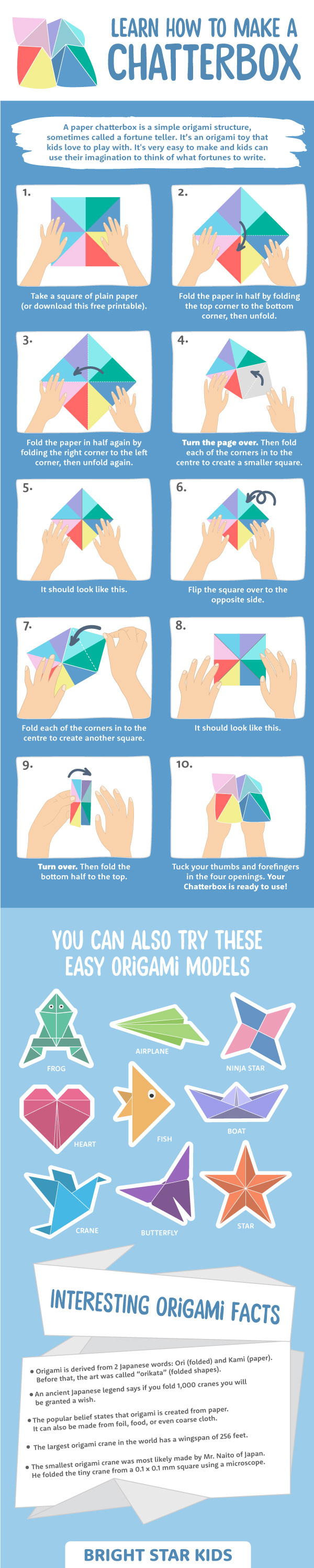 Chatterbox Origami - Easy Origami For Kids - Bright Star Kids