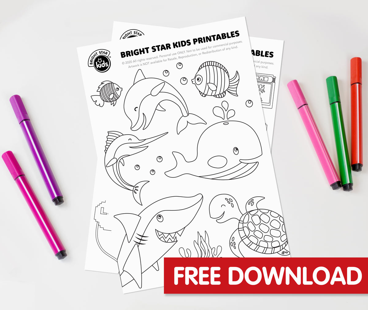 Under The Sea Printables For Kids - Bright Star Kids USA