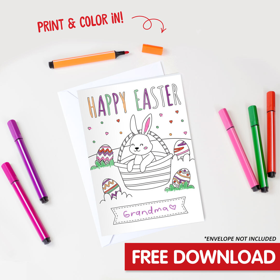 Printable Easter Cards (Free Printable) - Bright Star Kids